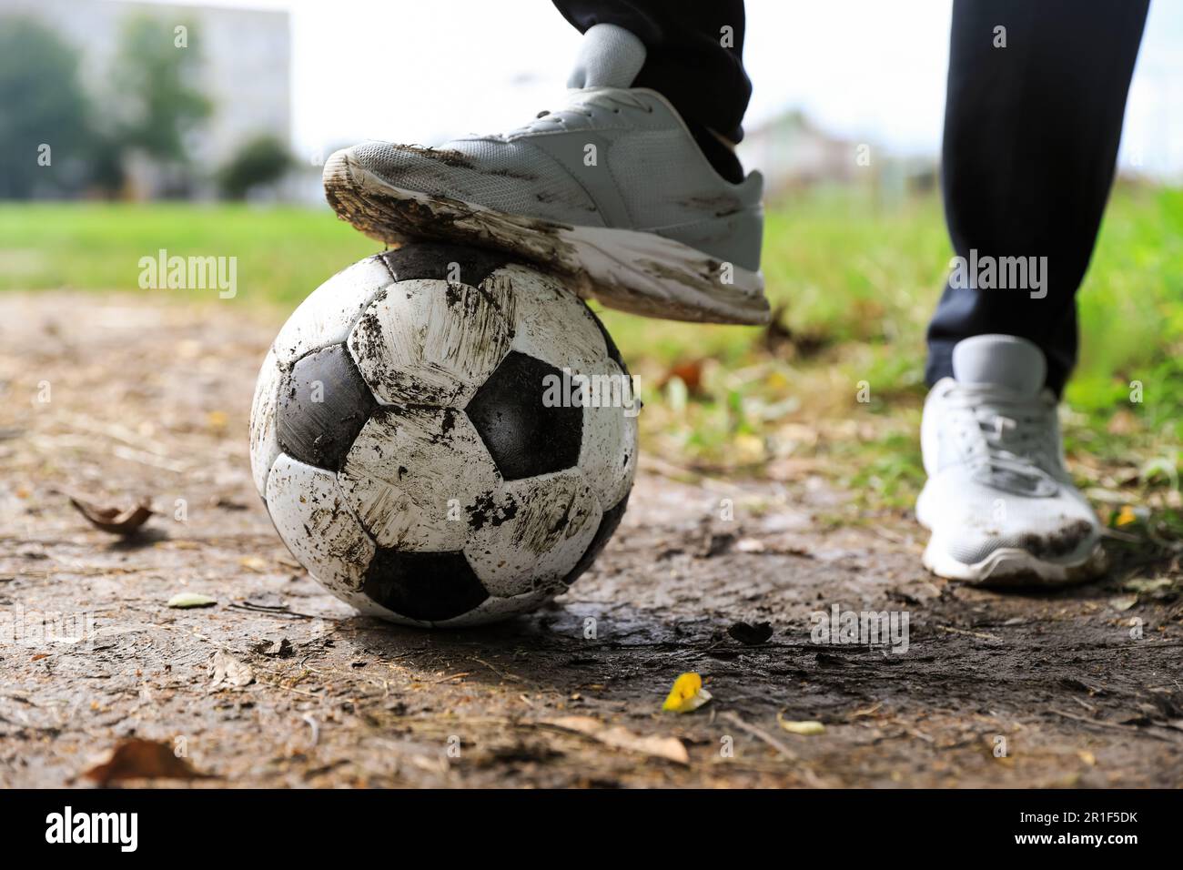 Dirty soccer ball hi-res stock photography and images - Alamy