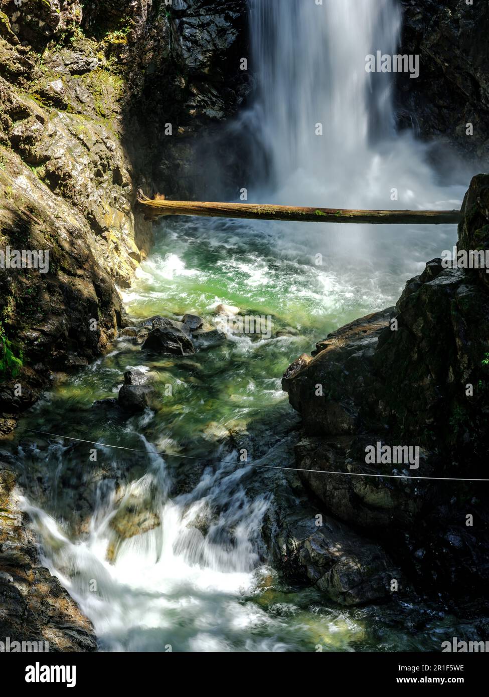 The Cascades Waterfall in a provincial park in British Columbia, Canada ...