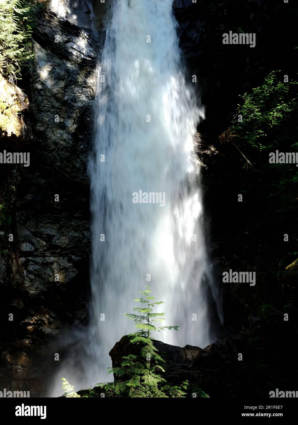 The Cascades Waterfall in a provincial park in British Columbia, Canada ...