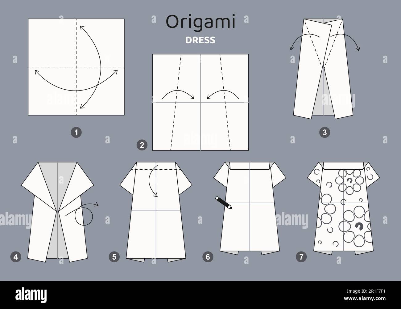 Japanese origami dress Stock Vector Images - Alamy