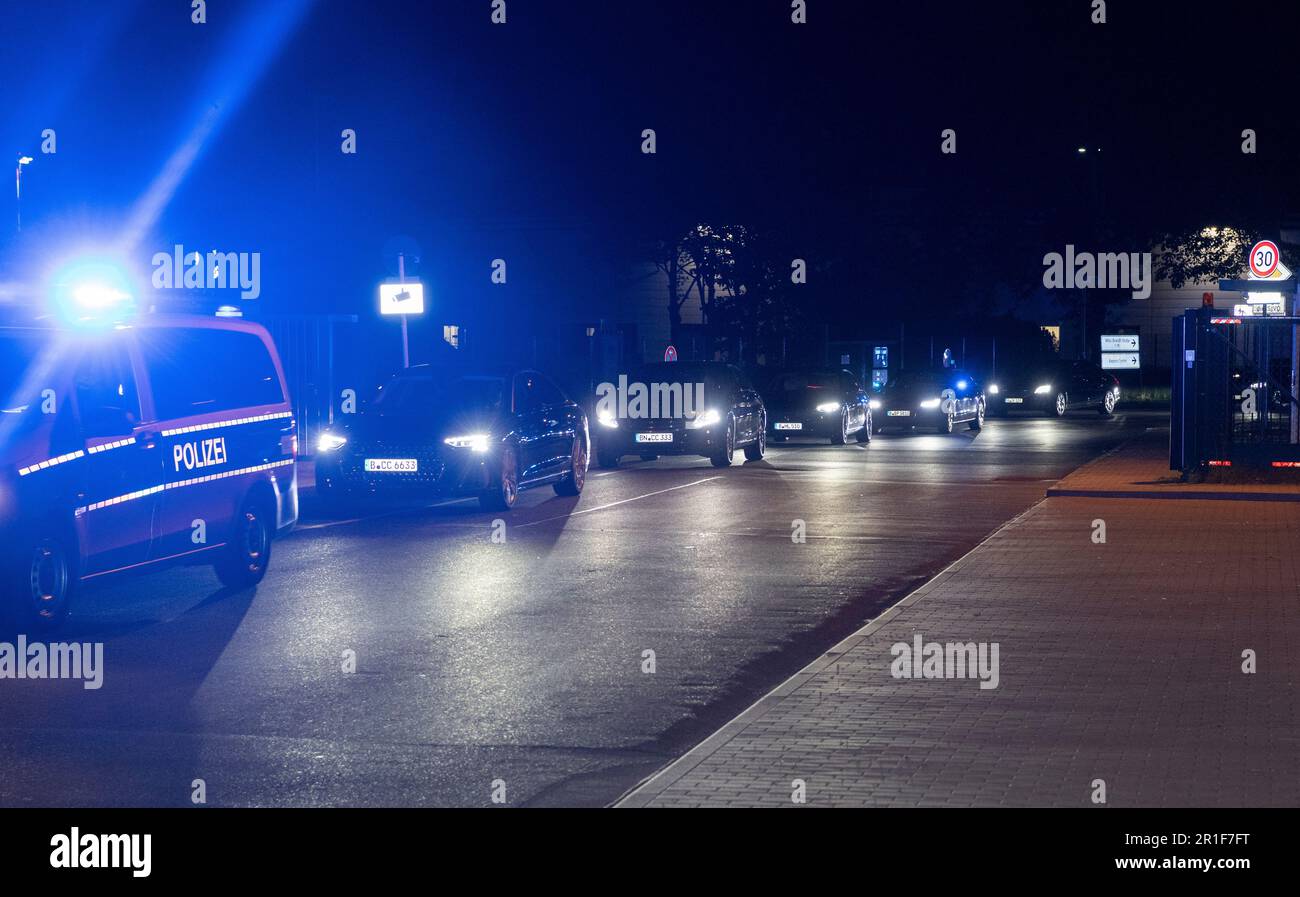 Berlin, Germany. 14th May, 2023. A convoy with police emergency ...