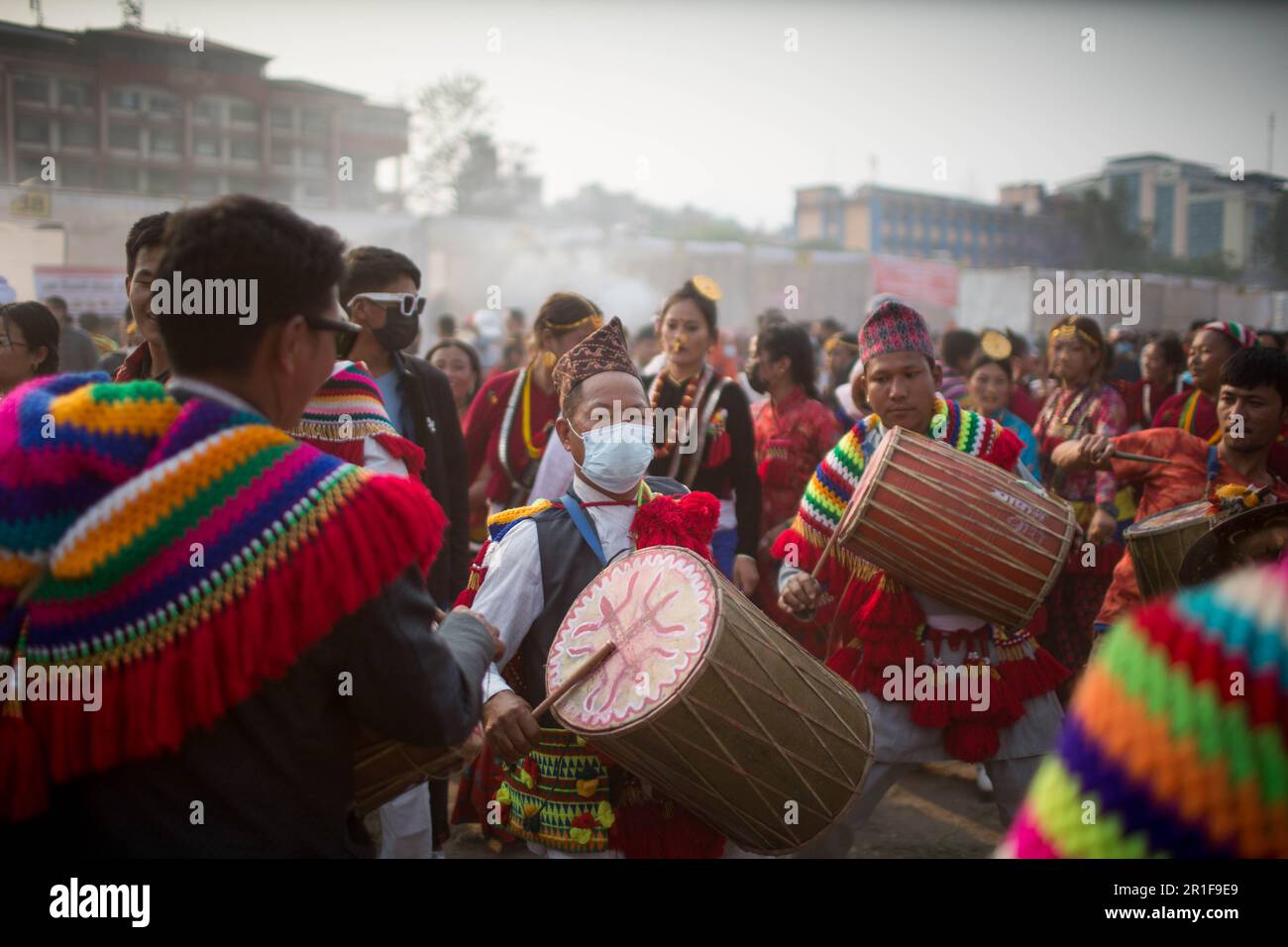 Kathmandu, Nepal. 13th May, 2023. People from the Kirat community ...