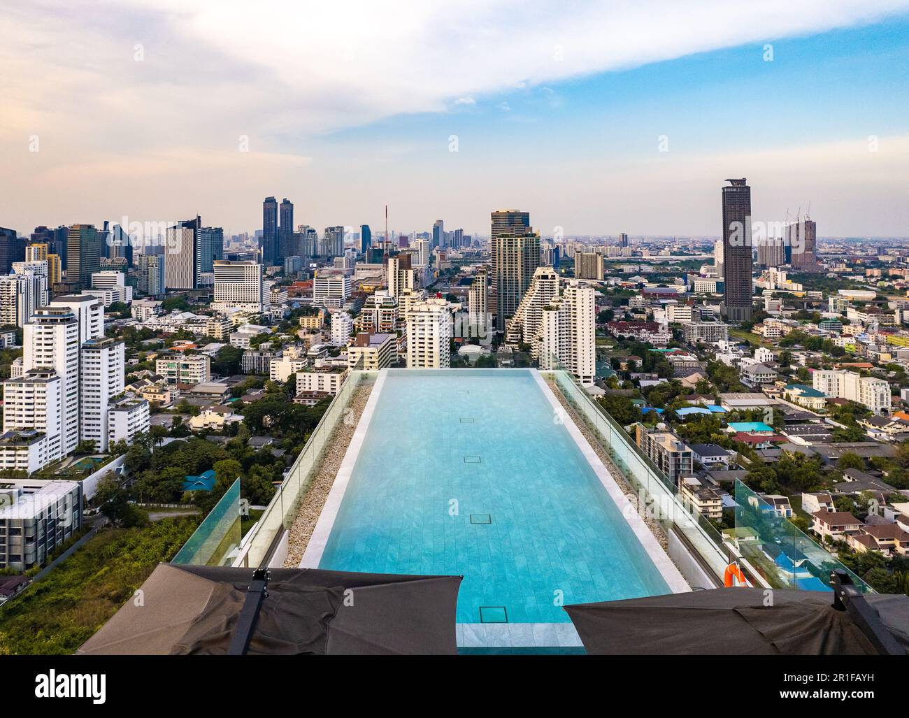 Aerial view of Sukhumvit area, Watthana, Bangkok, Thailand Stock Photo ...