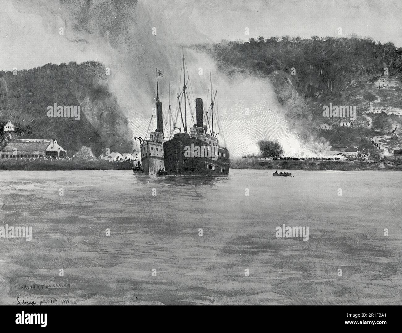 Burning the Fever infected buildings at Siboney - Starting the Blaze ...