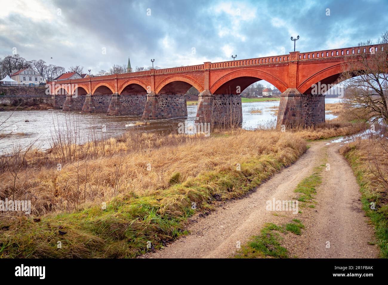Kuldiga, Latvia - Kuldiga bridge, one of the longest bridges of this ...