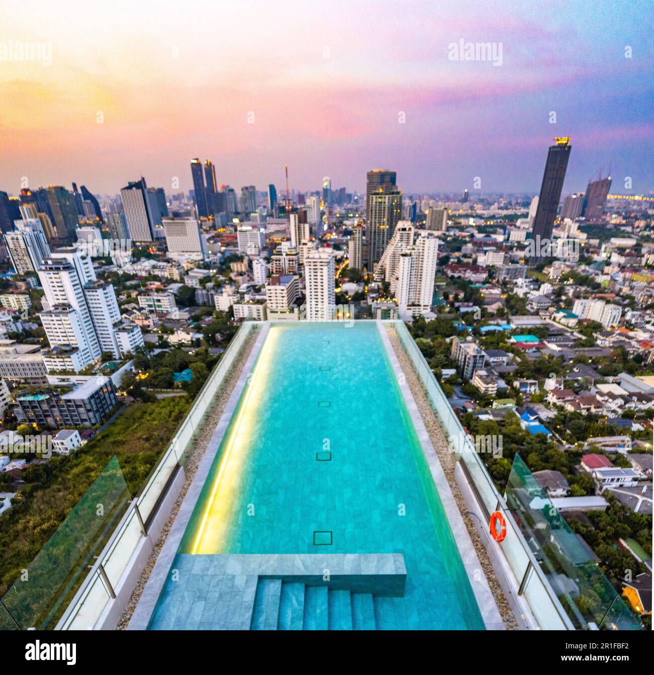 Aerial view of Sukhumvit area, Watthana, Bangkok, Thailand Stock Photo ...