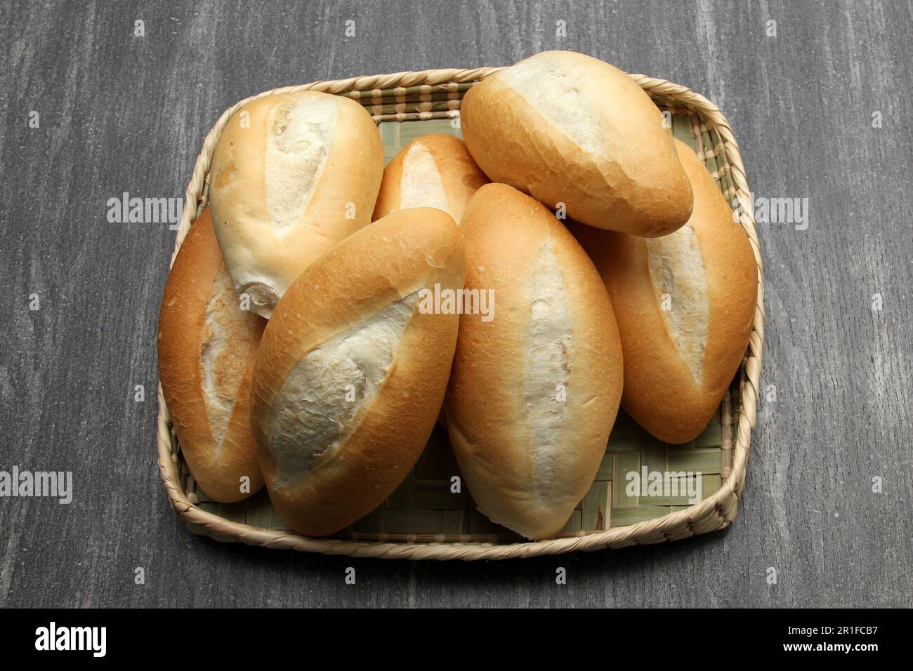 Fresh, delicious, fluffy, hot, freshly made Mexican bolillo bread ...