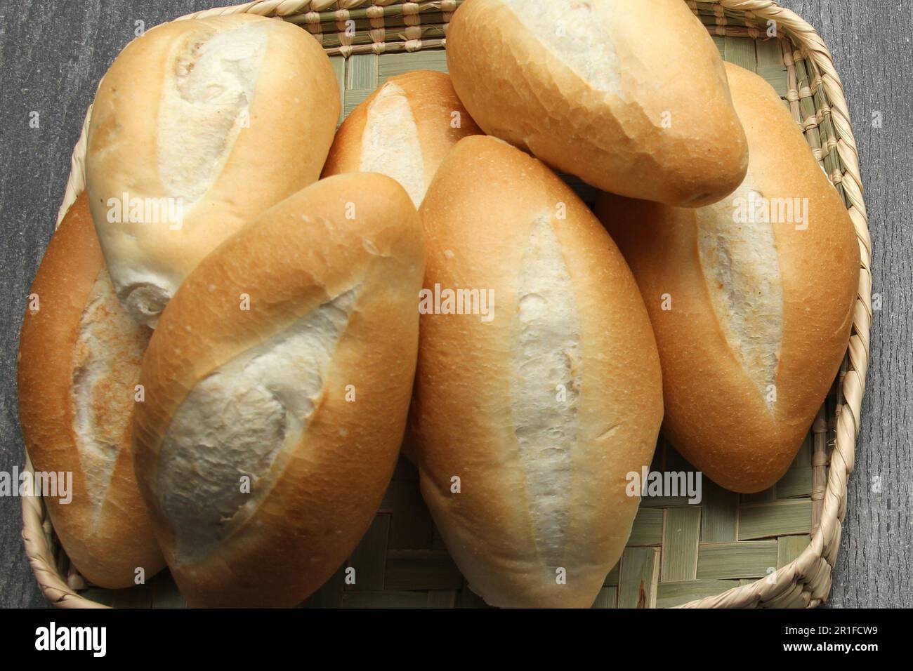 Fresh, delicious, fluffy, hot, freshly made Mexican bolillo bread ...