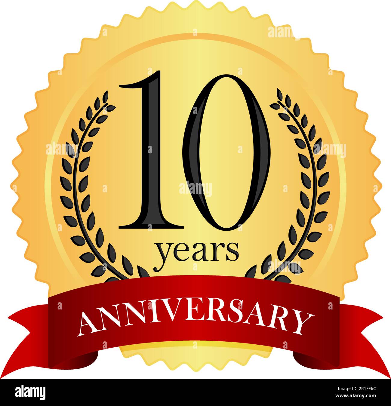 Golden anniversary medal icon | 10th anniversary Stock Vector Image & Art - Alamy