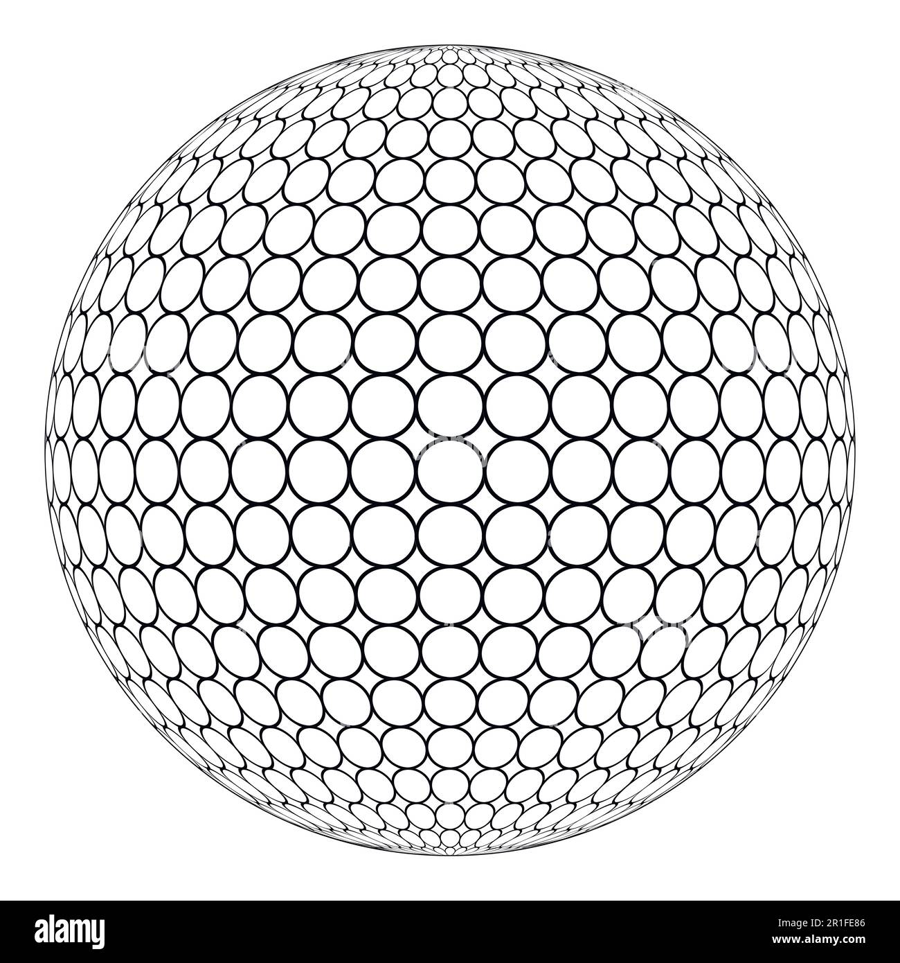 Globe 3D sphere with ring mesh on the surface, the vector of the round structure of the sphere ...