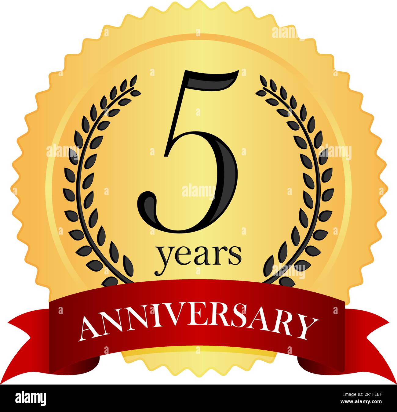 The 5th anniversary Stock Vector Images - Alamy