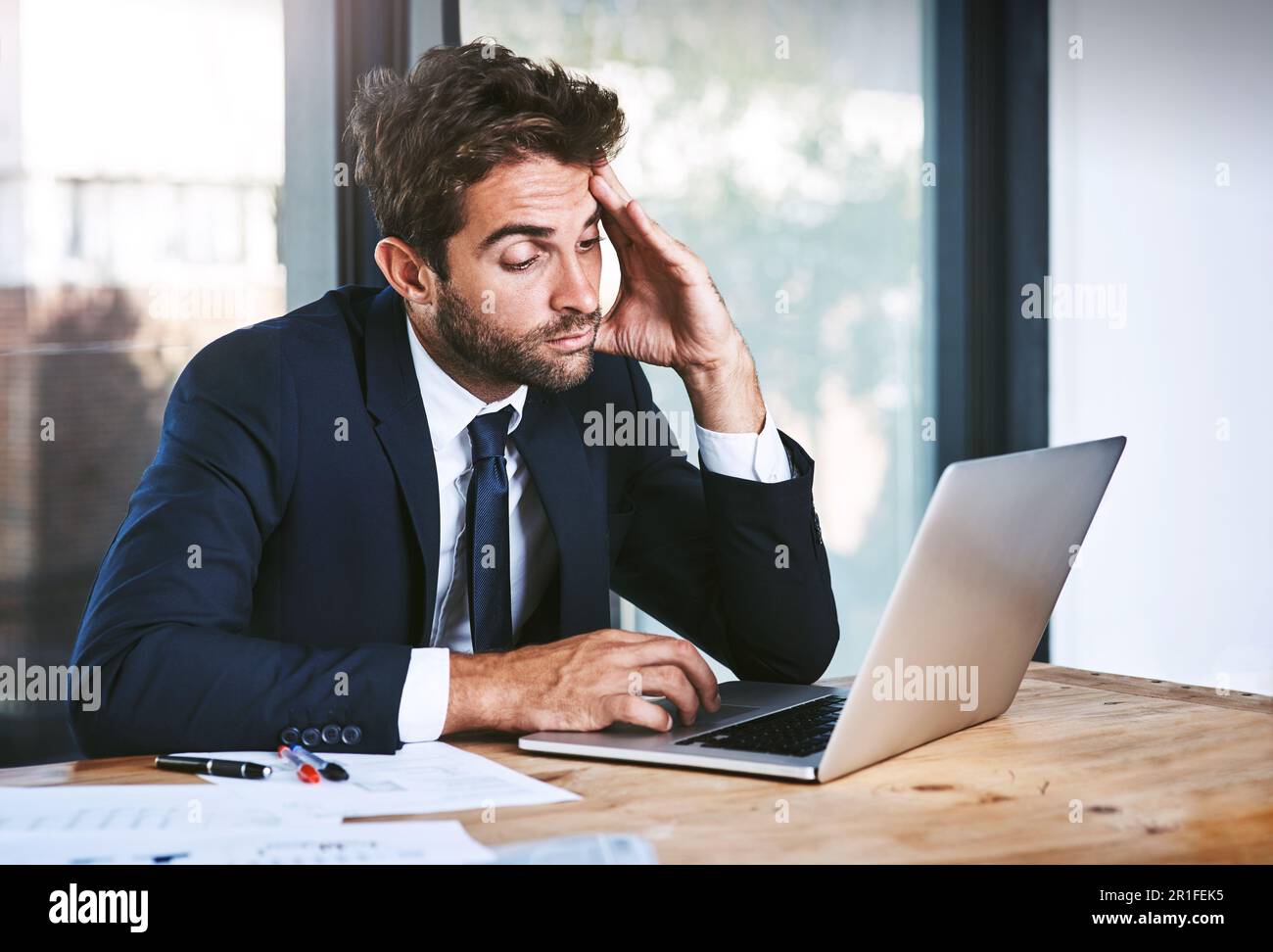 Bored lazy businessman typing on hi-res stock photography and images ...