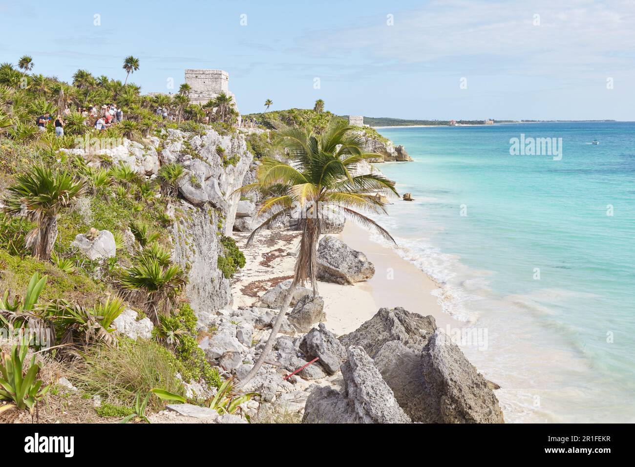 The scenic ruins of Tulum, the only ancient Mayan city built on a cliff ...