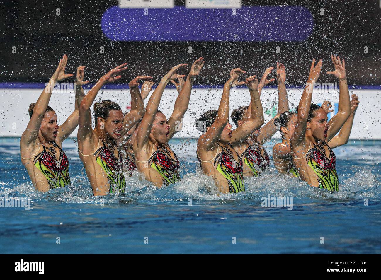 Hurghada, Egypt. 13th May, 2023. Team Italy perform during the final of mixed team technical at ...
