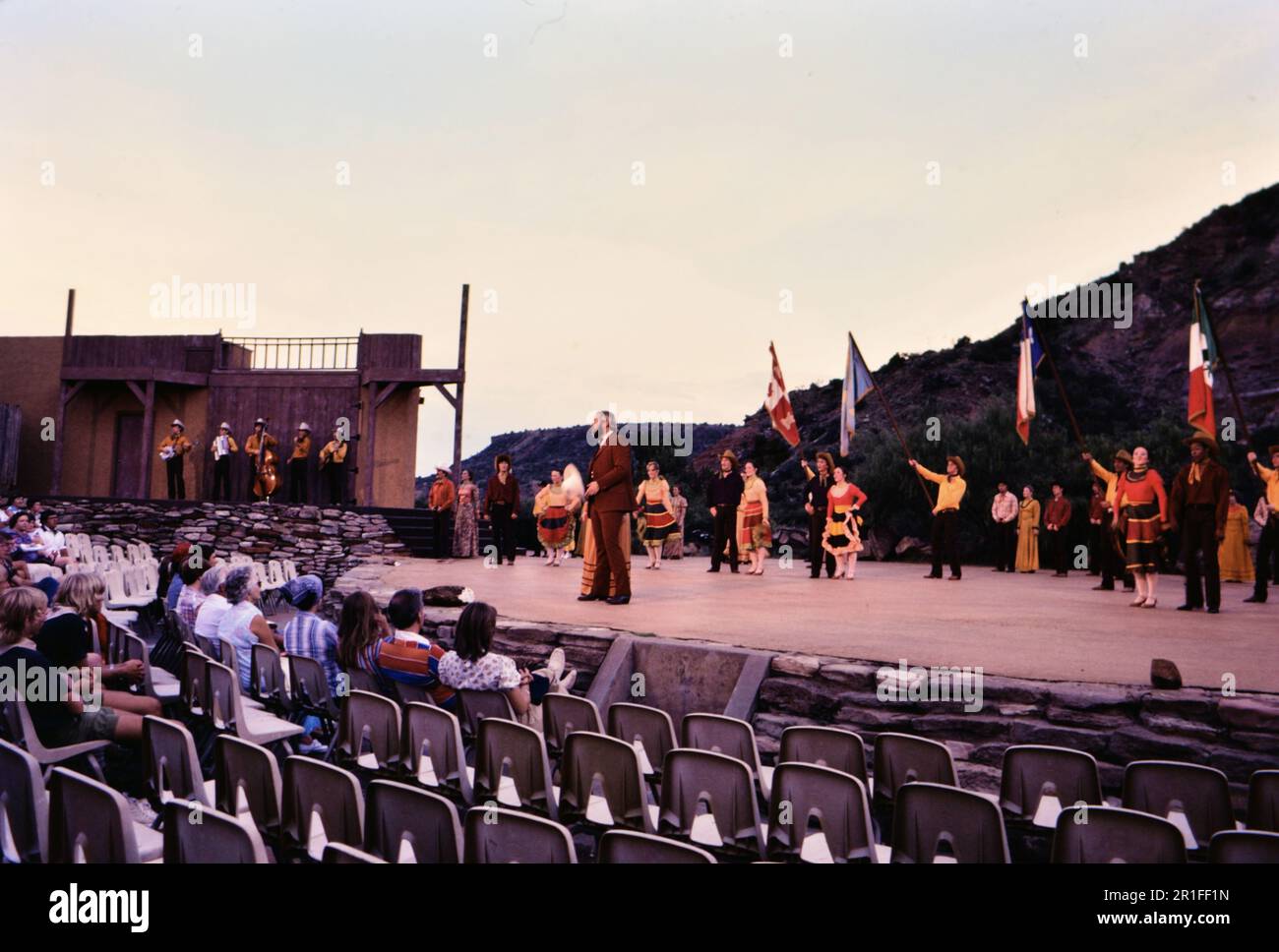 Performers in the "Texas" outdoor musical in Palo Duro Canyon near ...