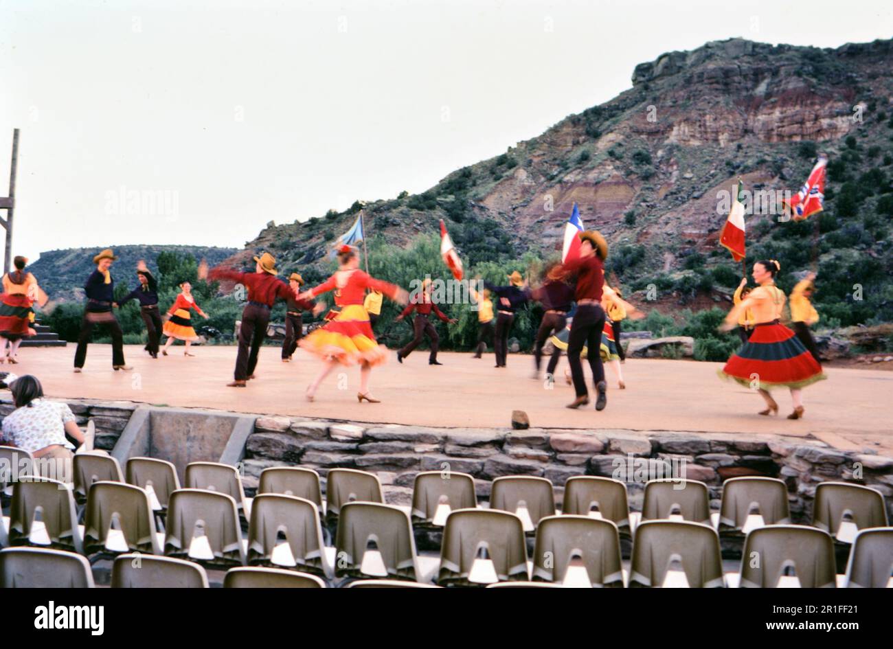 Performers in the "Texas" outdoor musical in Palo Duro Canyon near ...