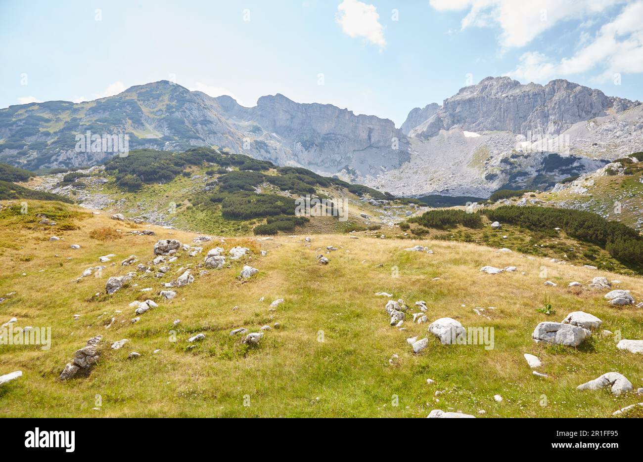 Hiking to Bobotov Kuk, the highest peak in Montenegro, situated in ...