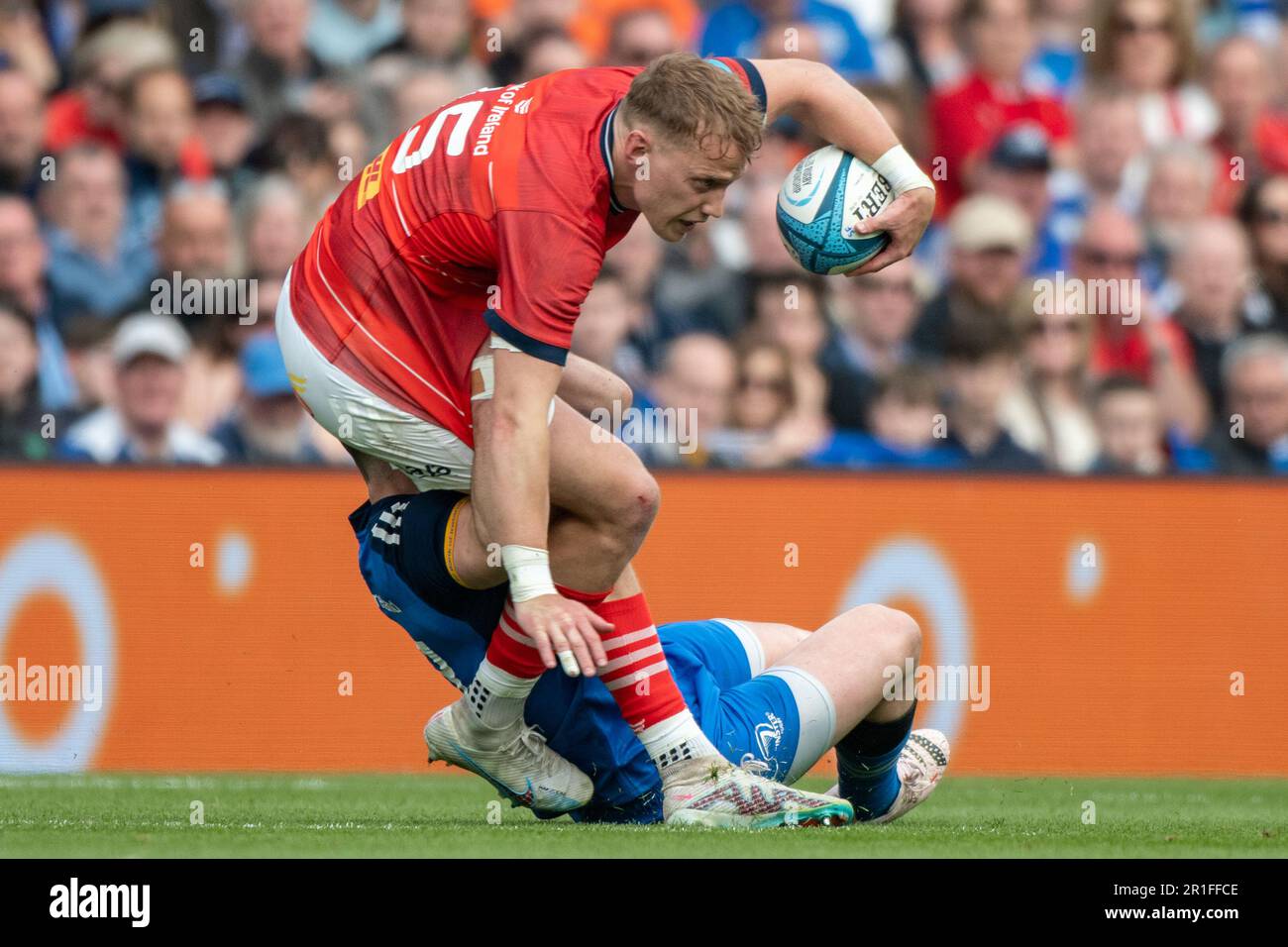 Dublin, Ireland. 13th May, 2023. Mike Haley of Munster with the ball ...