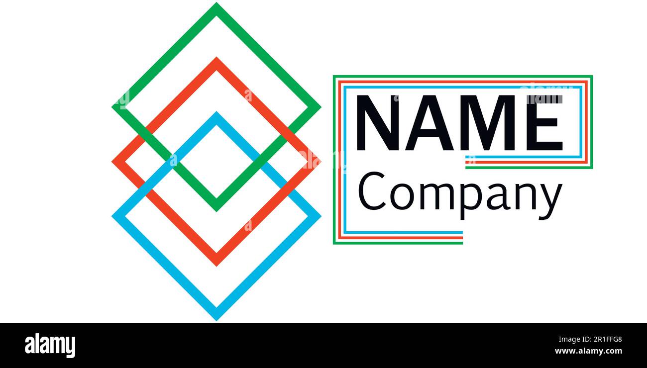 logo company name interlocking squares Stock Vector Image & Art - Alamy