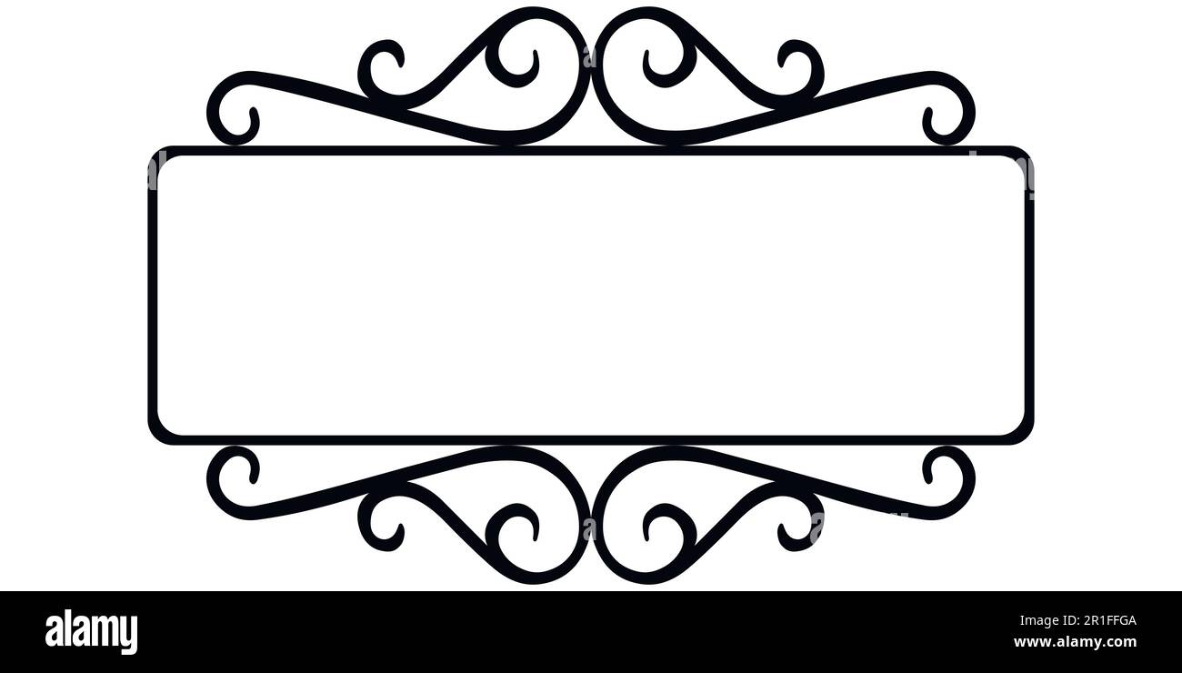 Wrought iron antique shop sign Black and White Stock Photos & Images ...