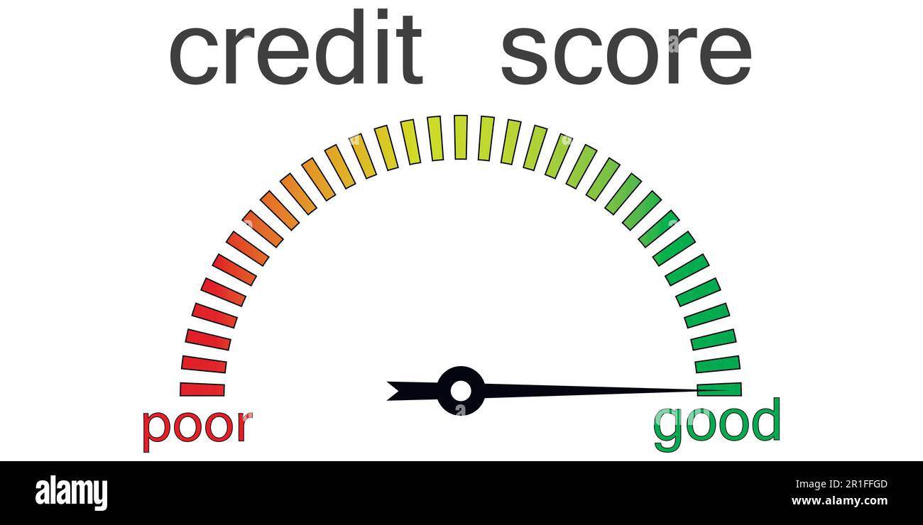 Credit score dial Stock Vector Images - Alamy