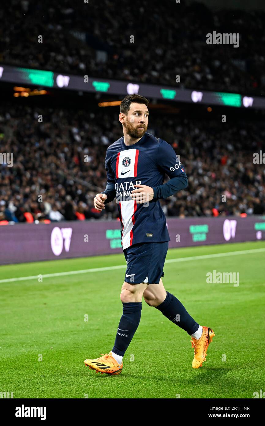 Paris, France. 13th May, 2023. Leo Lionel Messi during the Ligue 1 ...