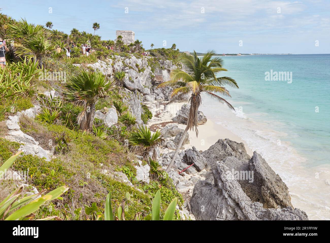 The scenic ruins of Tulum, the only ancient Mayan city built on a cliff ...