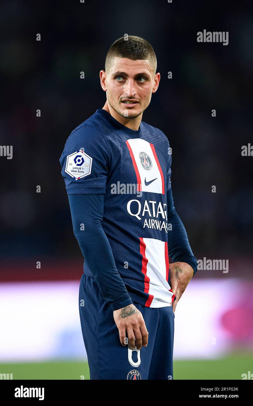 Paris, France. 13th May, 2023. Marco Verratti during the Ligue 1 ...