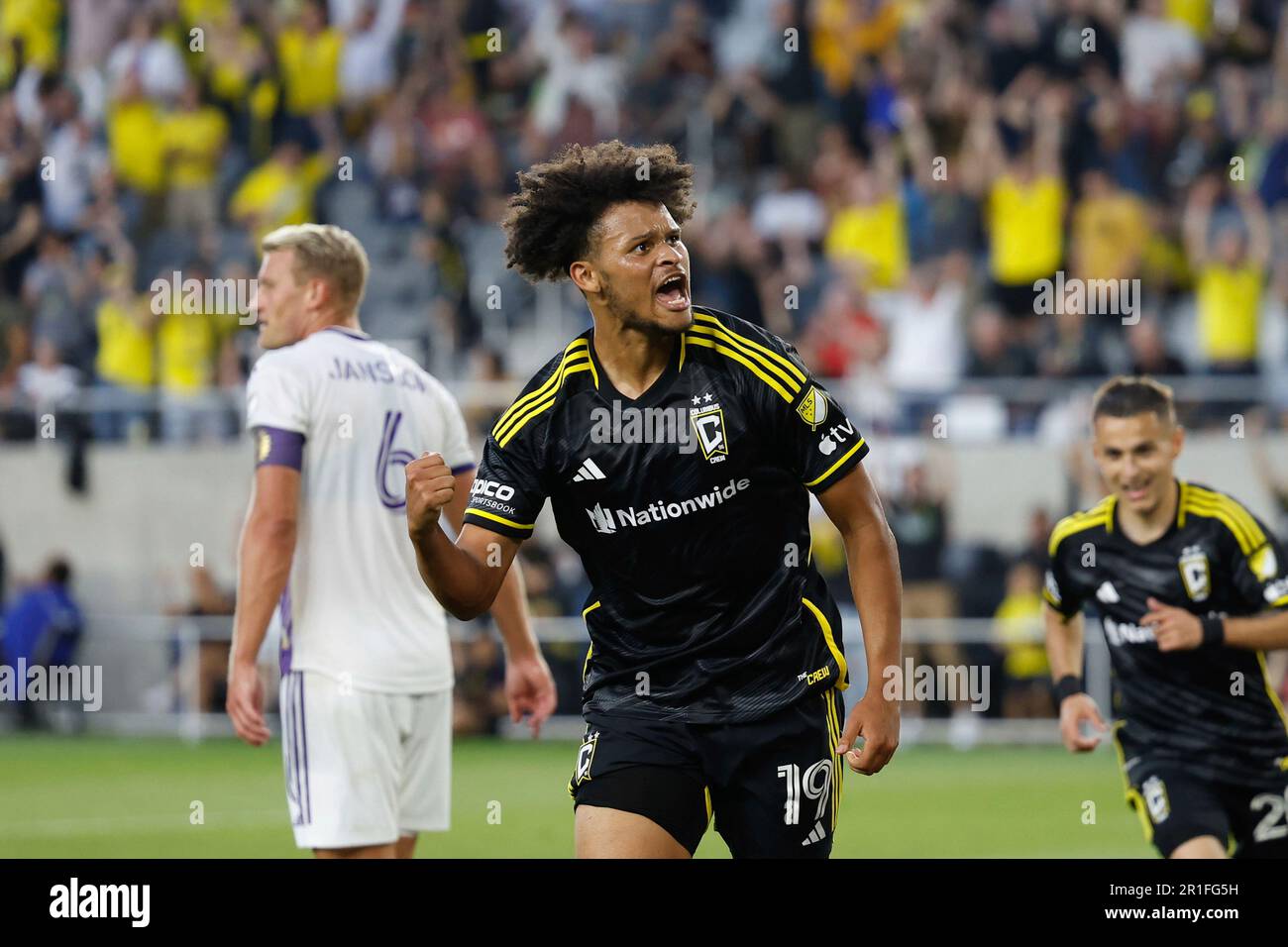 COLUMBUS, OH - MAY 13: Columbus Crew forward Jacen Russell-Rowe (19 ...