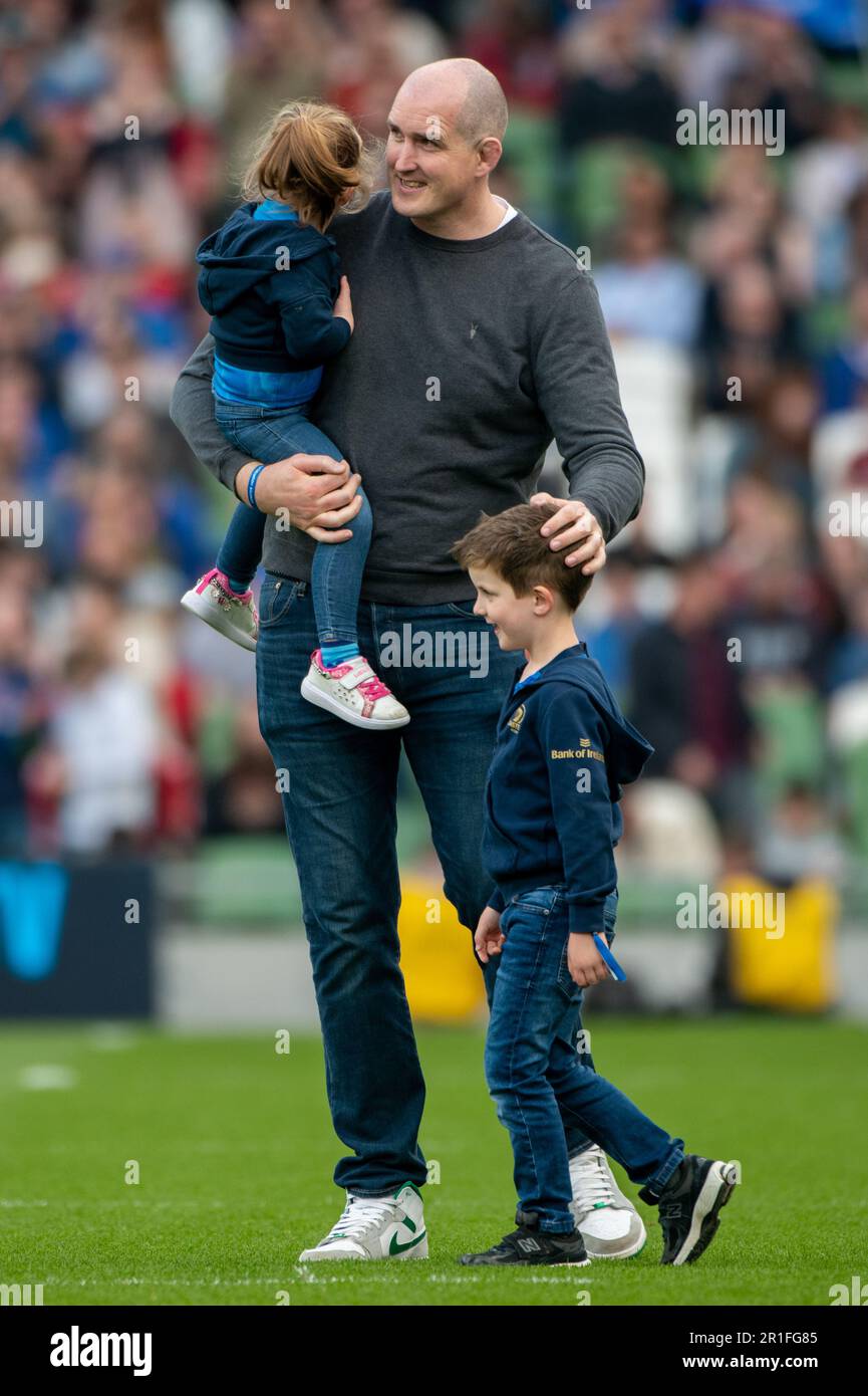 Dublin, Ireland. 14th May, 2023. Devin Toner says goodbye to the fans ...