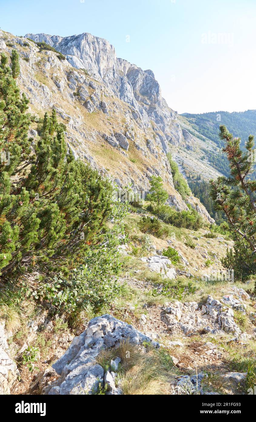 Hiking to Bobotov Kuk, the highest peak in Montenegro, situated in ...