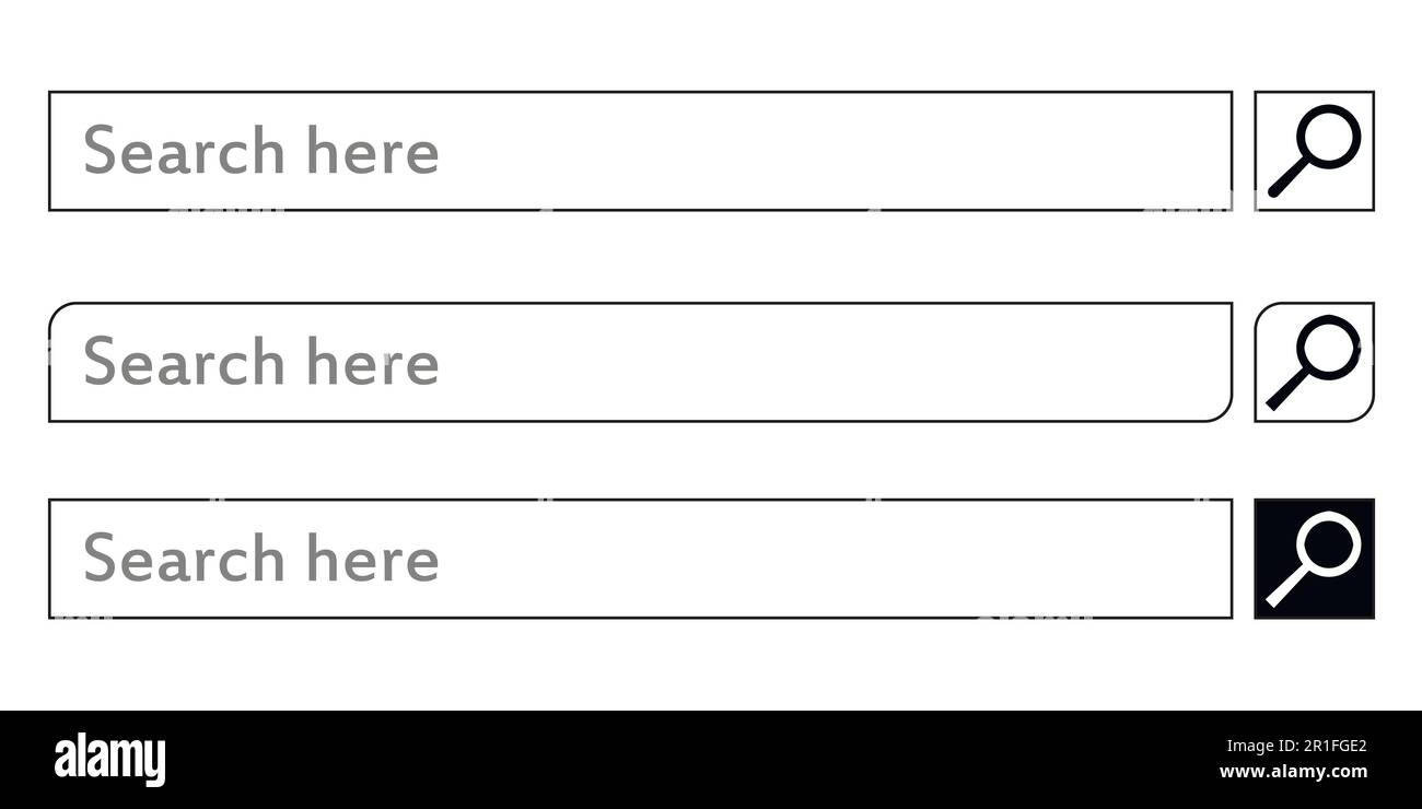 Search bar vector element design set Stock Vector Image & Art - Alamy