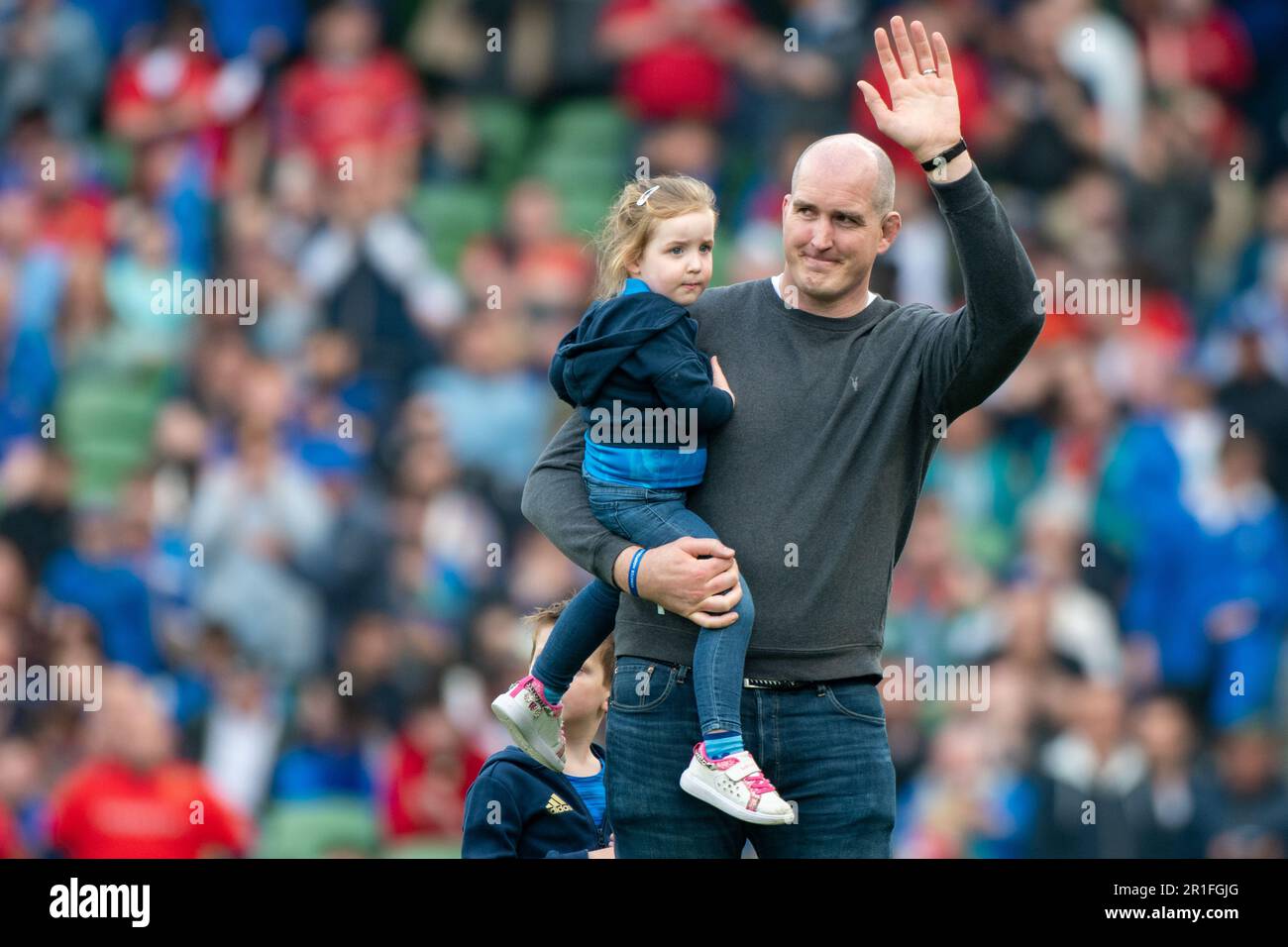 Dublin, Ireland. 14th May, 2023. Devin Toner says goodbye to the fans ...