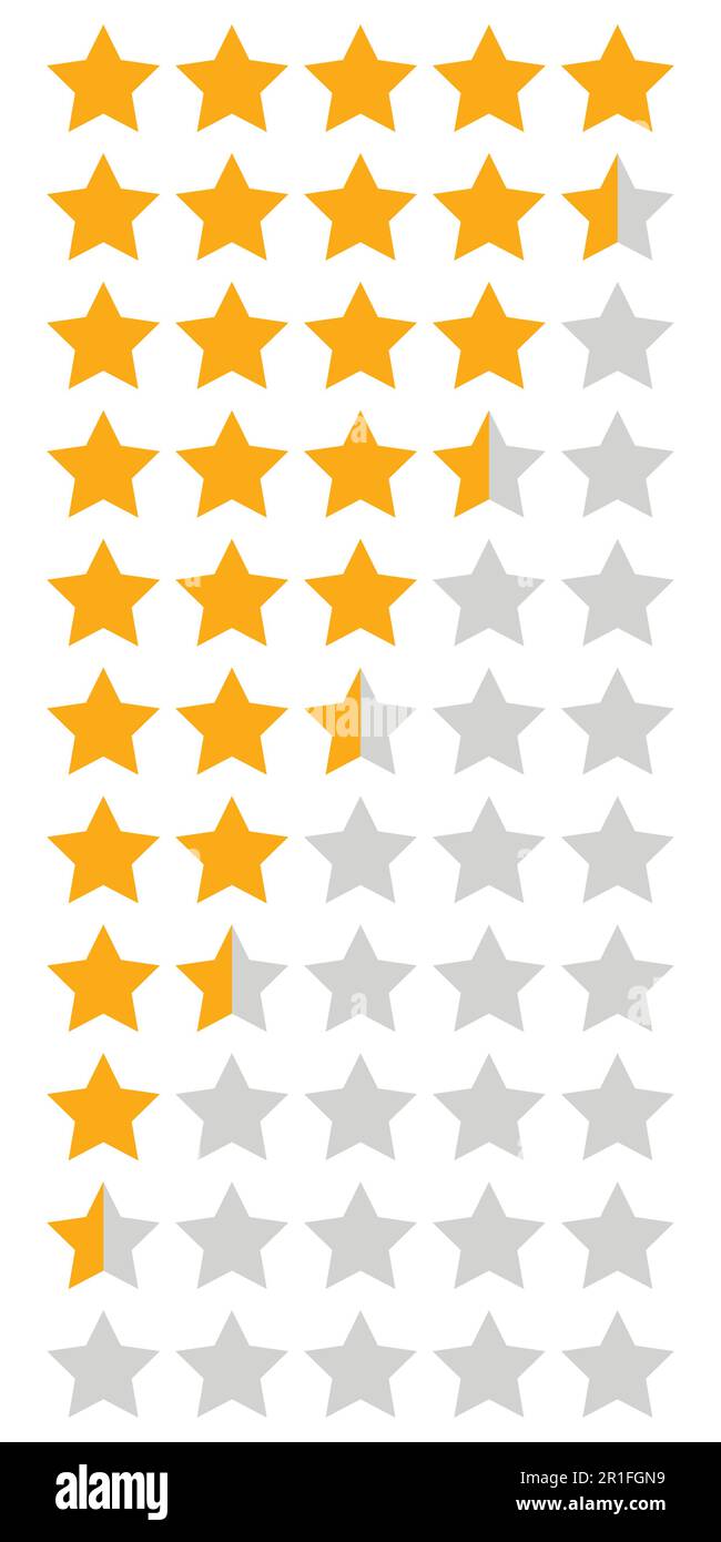 yellow orange 5 star rating infographic Stock Vector Image & Art - Alamy