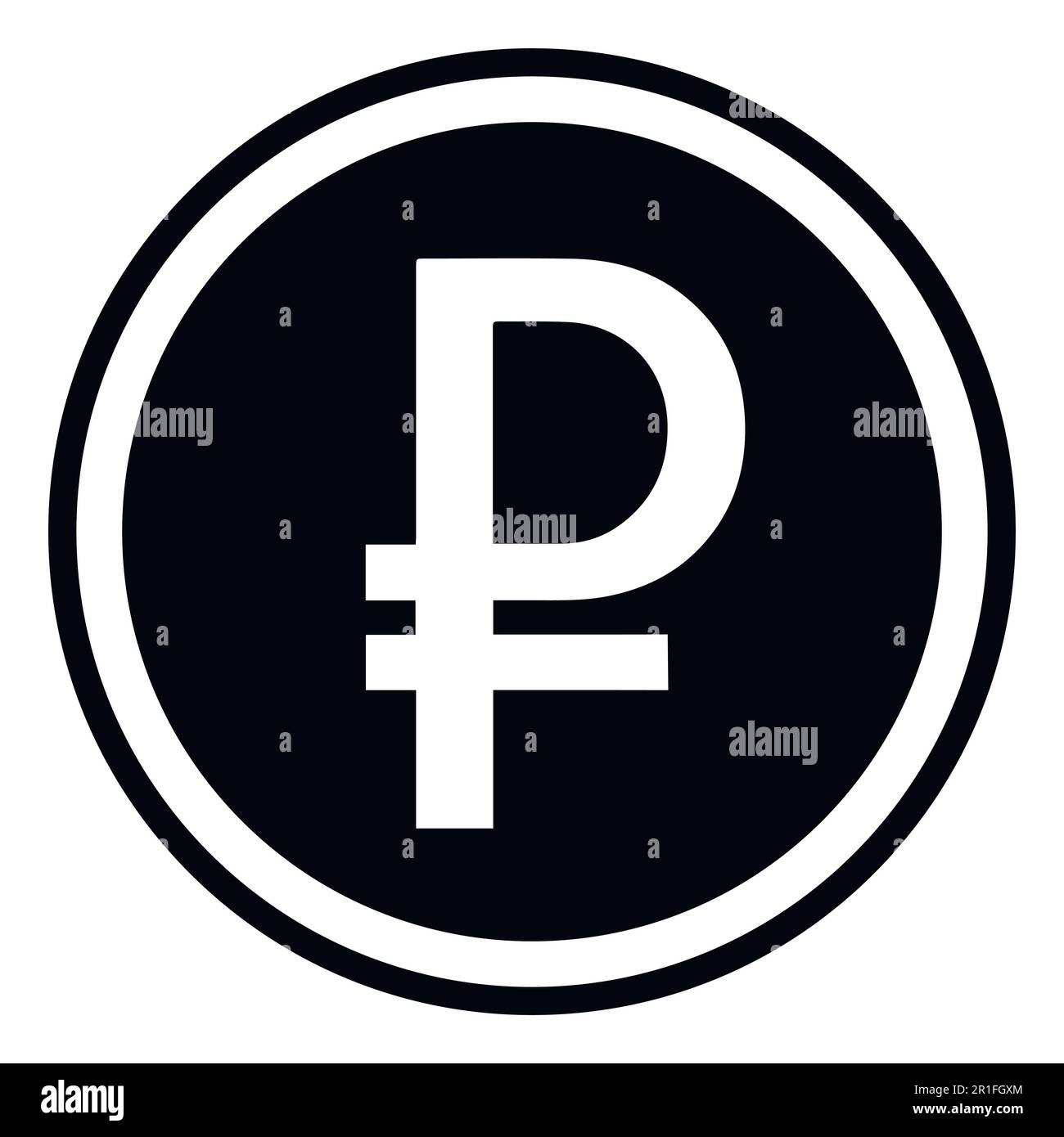 sign of the Russian currency is the Russian ruble Stock Vector Image ...