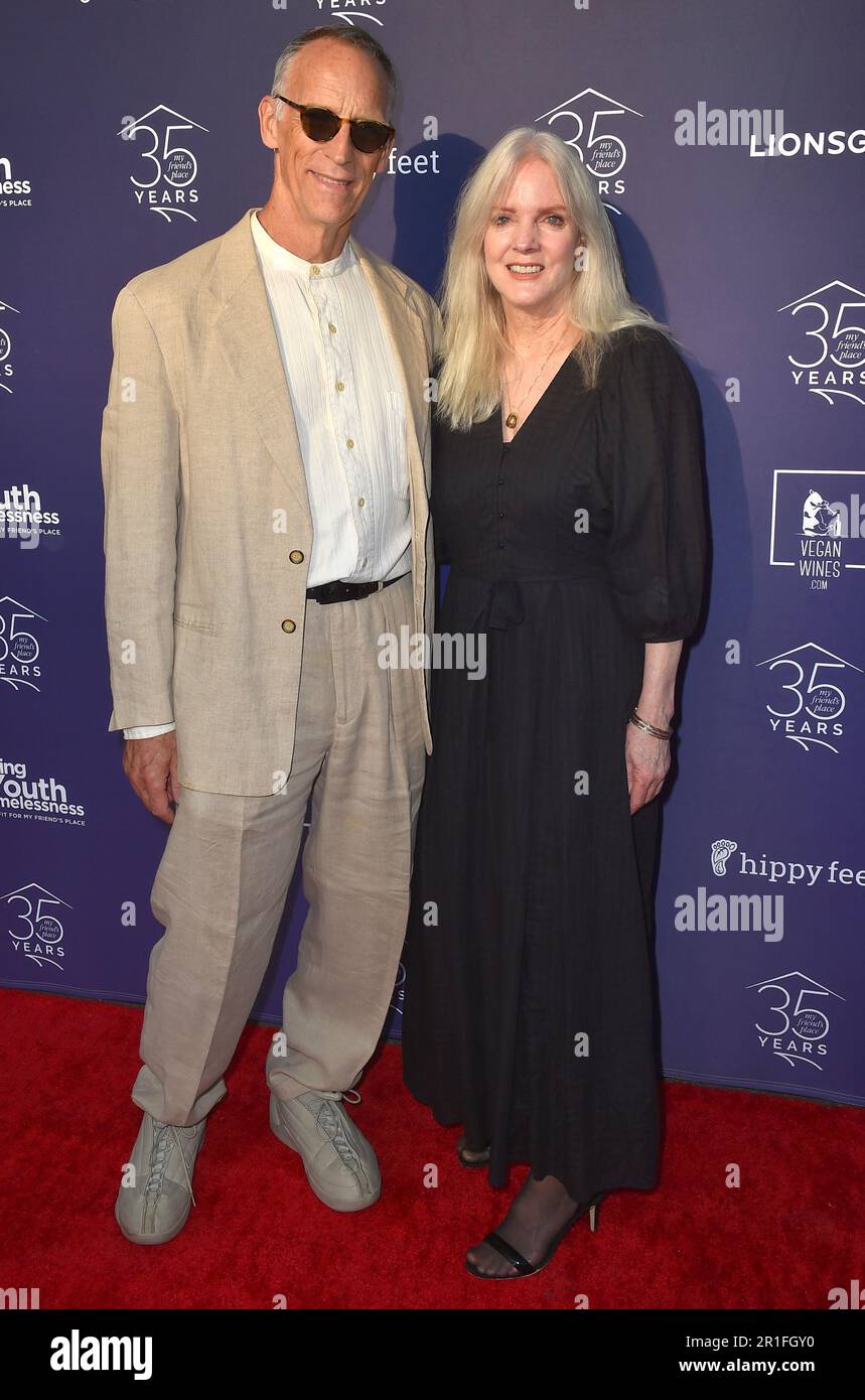 Patrick O'Connell, left, and Maggie Baird arrive at the 2023 My Friend's Place Gala, Saturday ...
