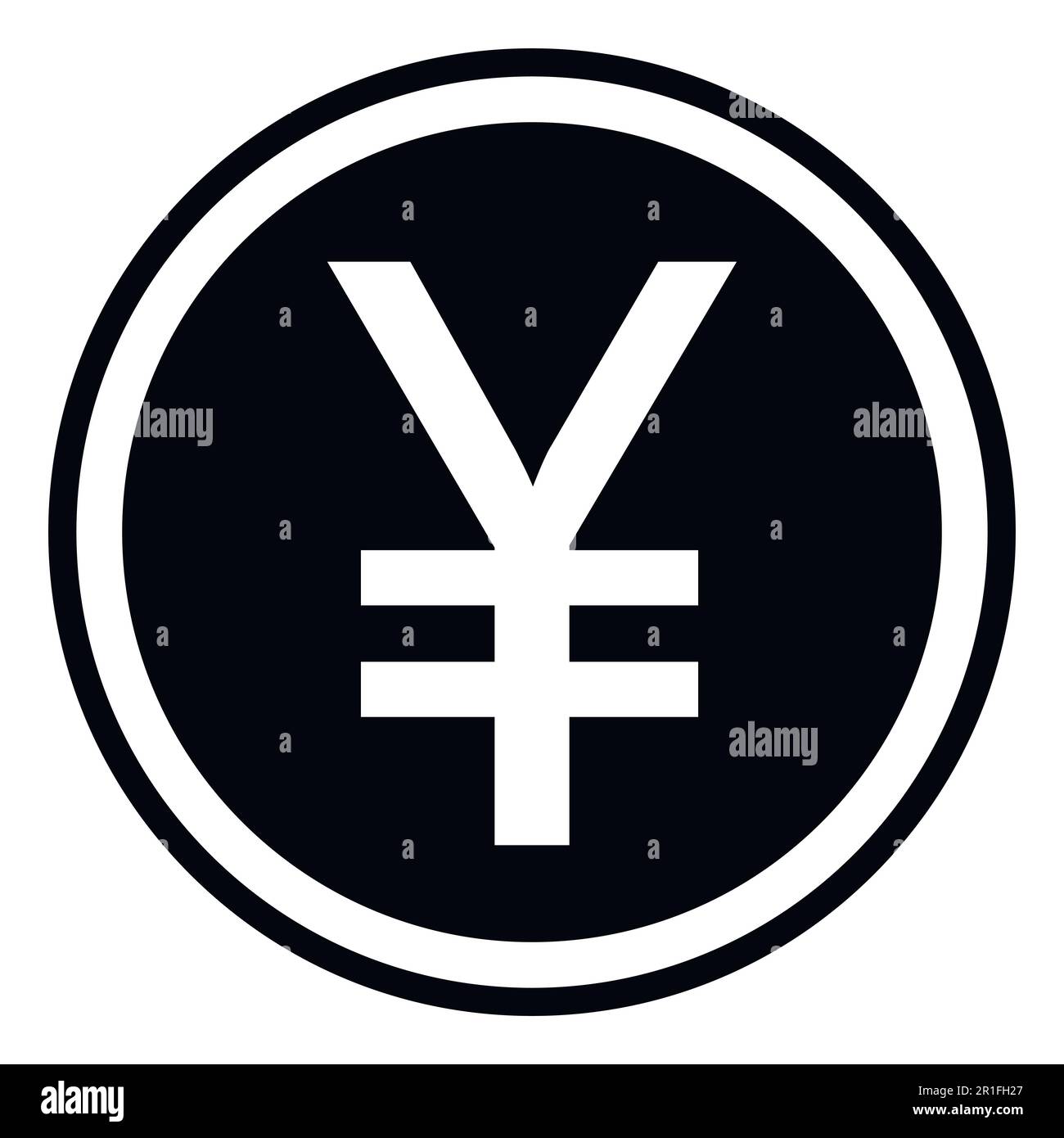 Isolated chinese yuan icon Black and White Stock Photos & Images - Alamy