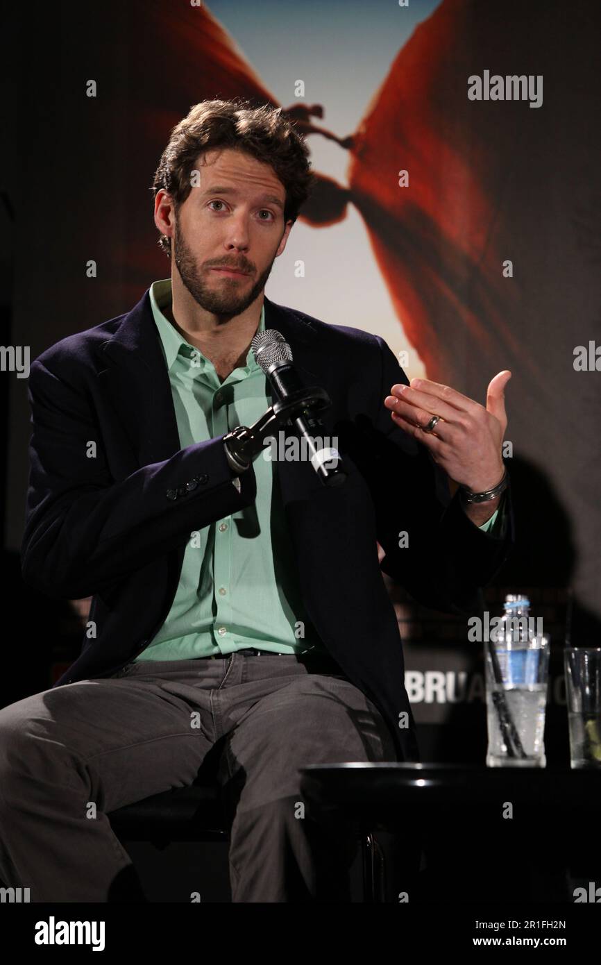 Aron Ralston conducts a Q&A session with Richard Glover at the ...