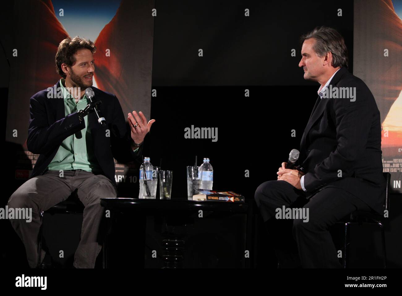 Aron Ralston conducts a Q&A session with Richard Glover at the ...