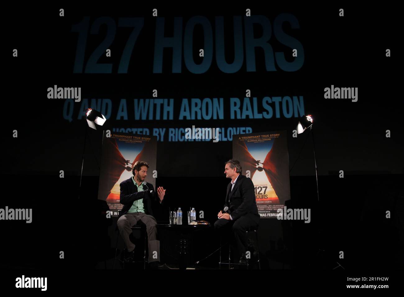Aron Ralston conducts a Q&A session with Richard Glover at the ...
