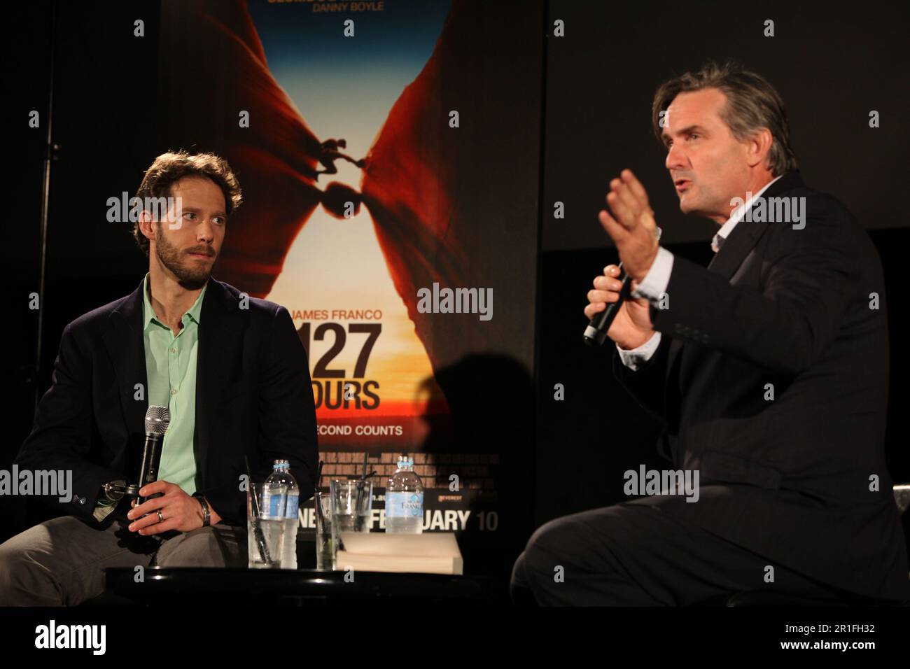 Aron Ralston conducts a Q&A session with Richard Glover at the ...