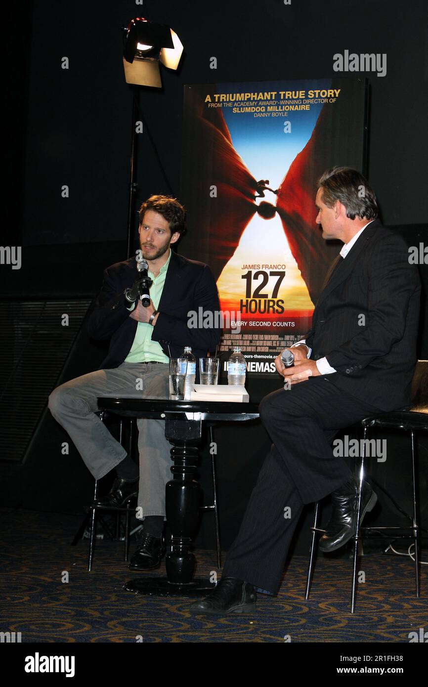 Aron Ralston conducts a Q&A session with Richard Glover at the ...