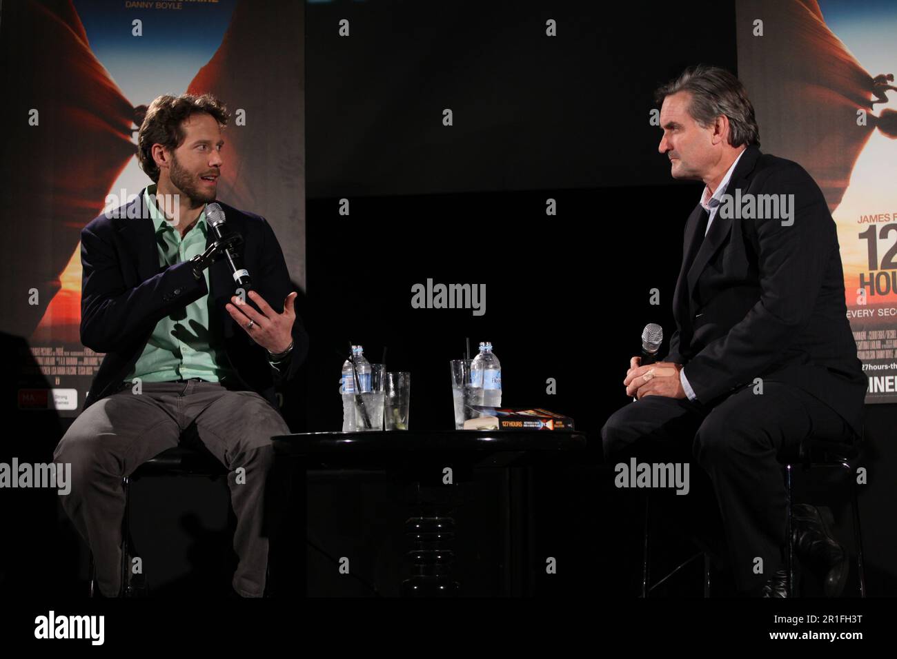 Aron Ralston conducts a Q&A session with Richard Glover at the ...