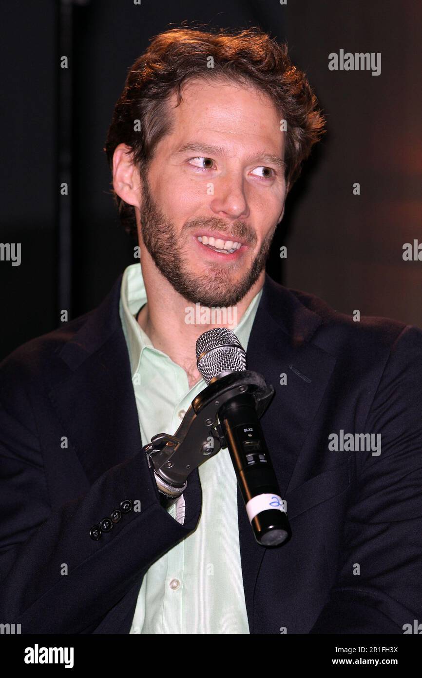 Aron Ralston conducts a Q&A session with Richard Glover at the ...