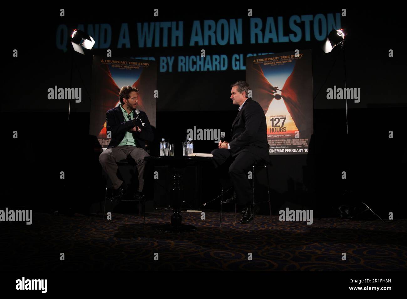 Aron Ralston conducts a Q&A session with Richard Glover at the ...