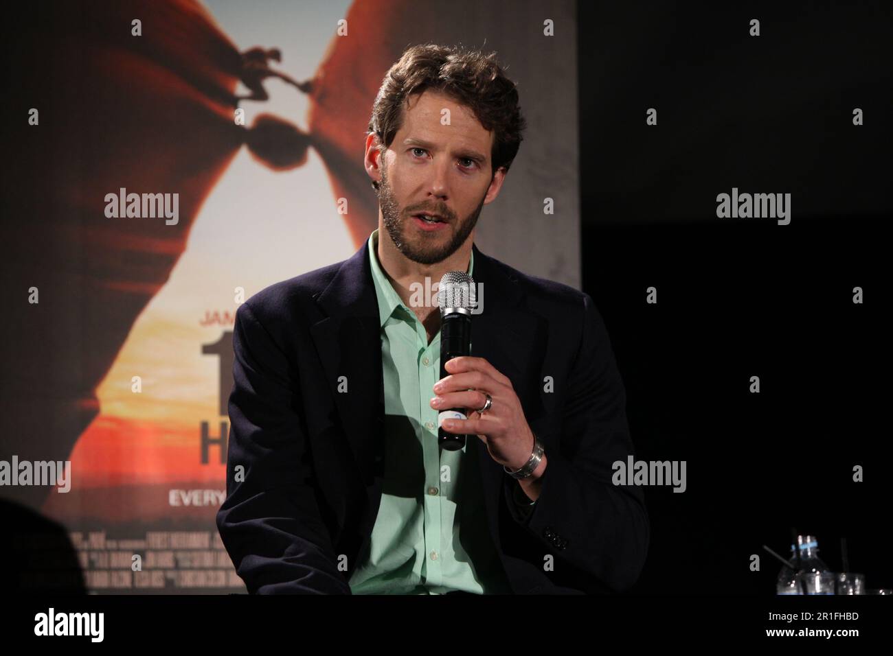 Aron Ralston conducts a Q&A session with Richard Glover at the ...