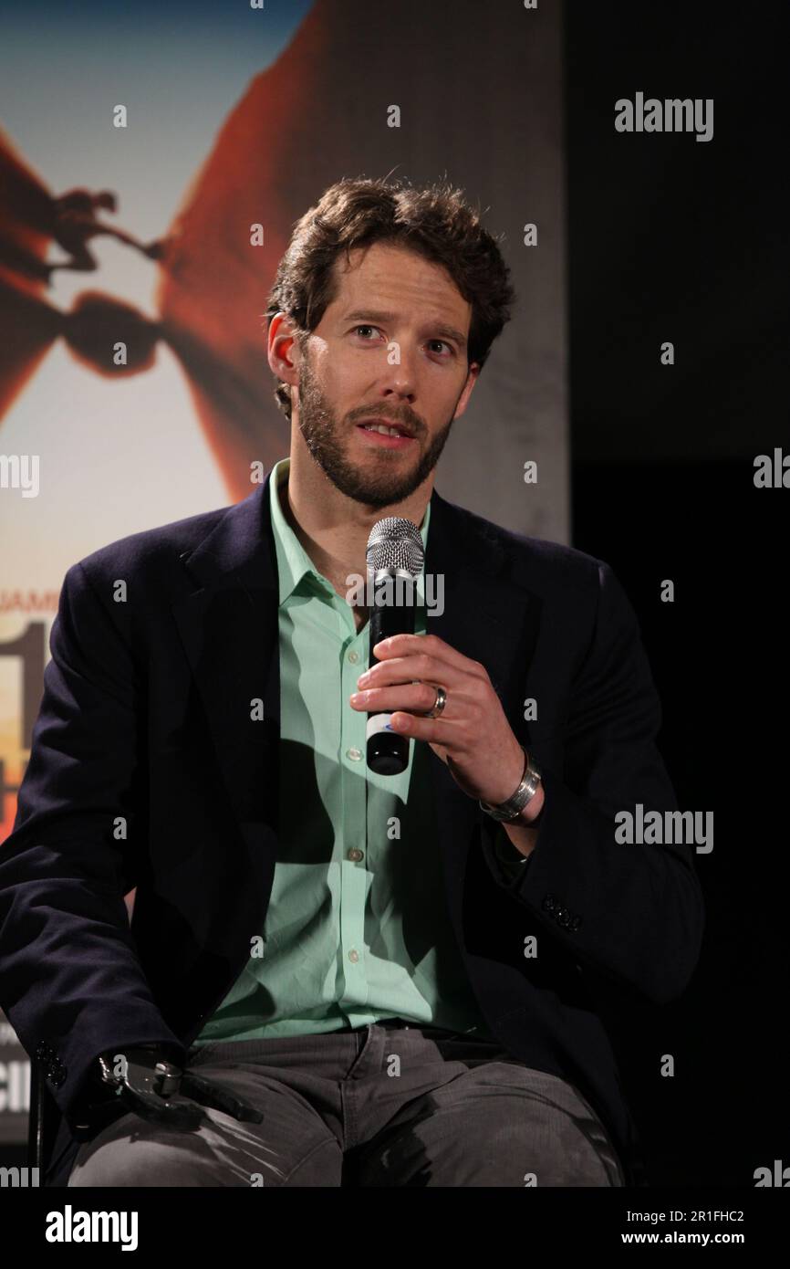Aron Ralston conducts a Q&A session with Richard Glover at the ...