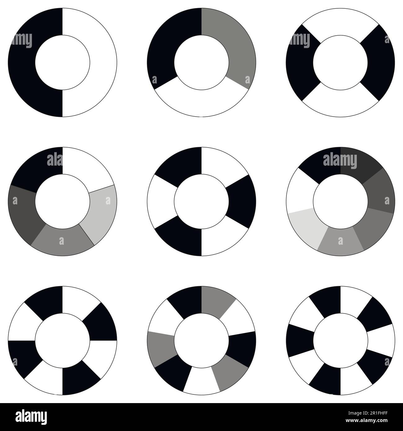 set infographics elements sector circle bagel Stock Vector Image & Art ...