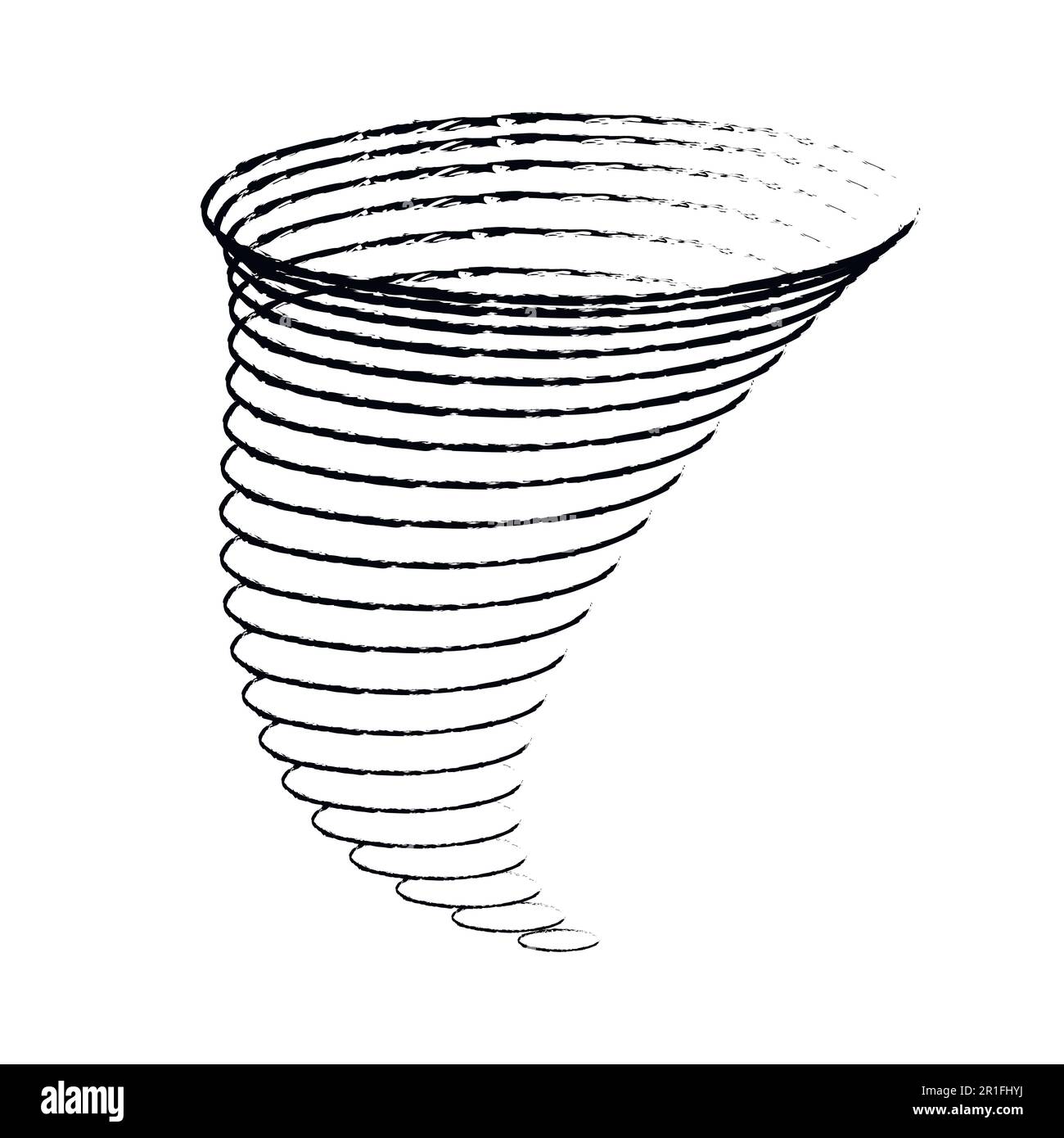 Icon cyclone tornadoes in the linear flat style. vector illustration ...