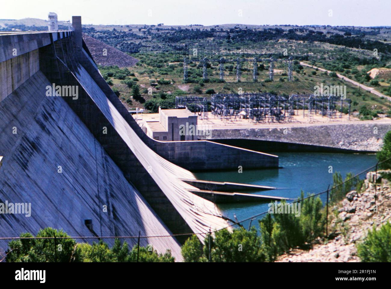 Mansfield Dam northwest of Austin, Texas ca. 1959 Stock Photo - Alamy